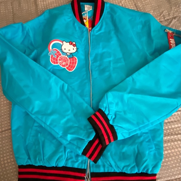 Sanrio | Jackets & Coats | Hello Kitty Friends Around World Bomber ...